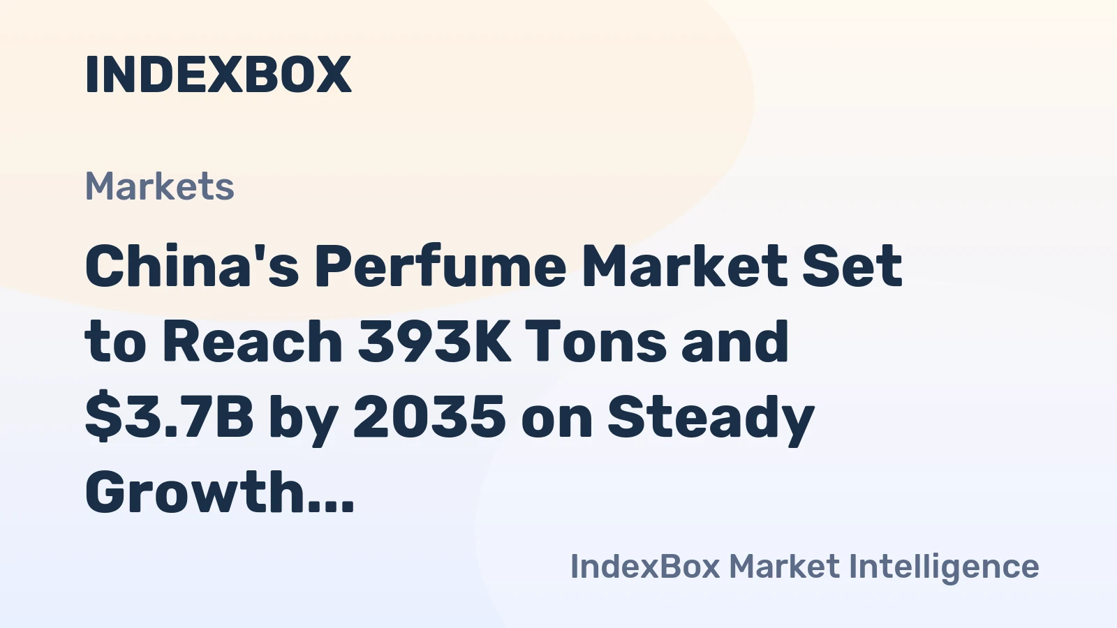 China's Perfume Market Set to Reach 393K Tons and $3.7B by 2035 on Steady Growth Trajectory