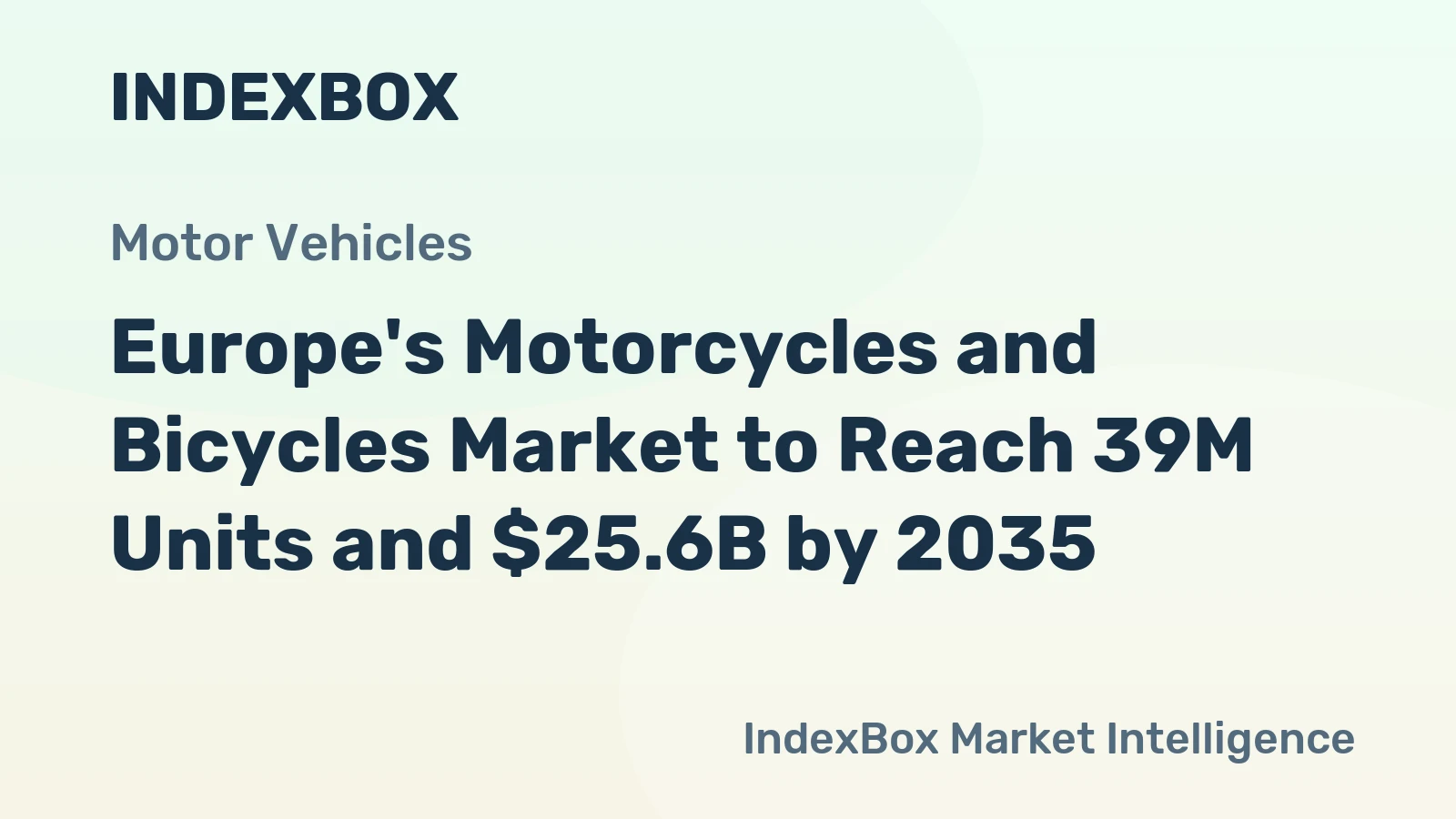 Europe's Motorcycles and Bicycles Market to Reach 39M Units and $25.6B by 2035