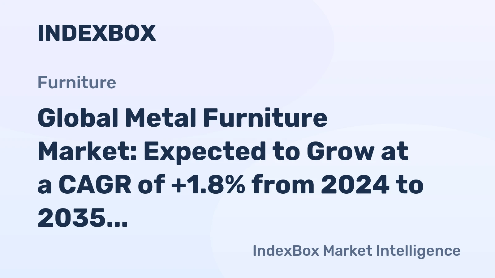 Global Metal Furniture Market: Expected to Grow at a CAGR of +1.8% from 2024 to 2035
