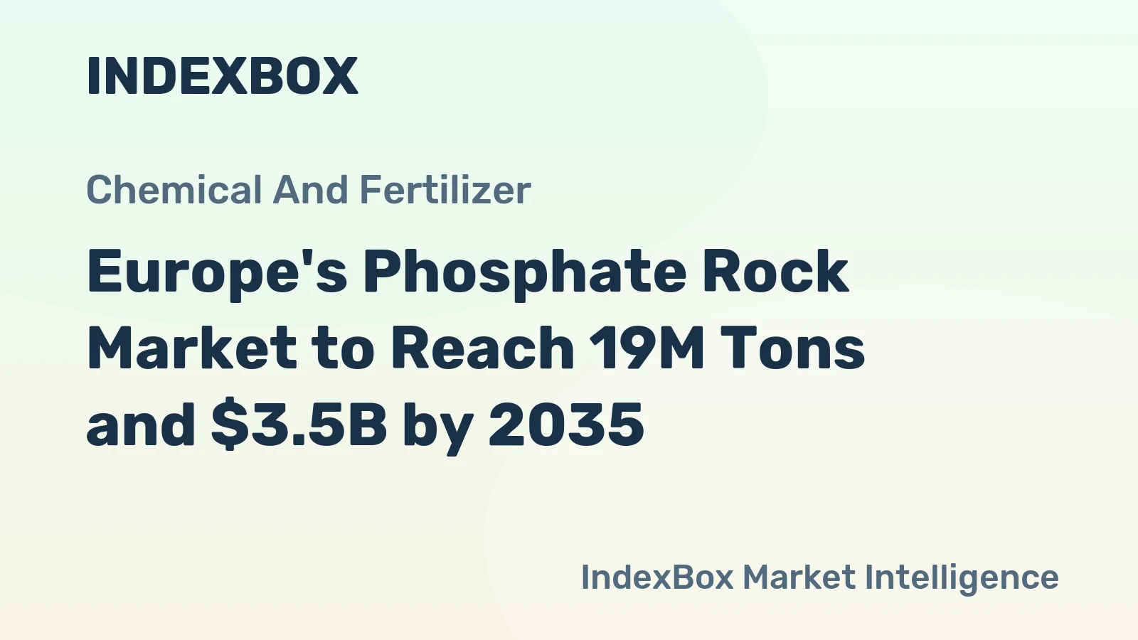 Europe's Phosphate Rock Market to Reach 19M Tons and $3.5B by 2035