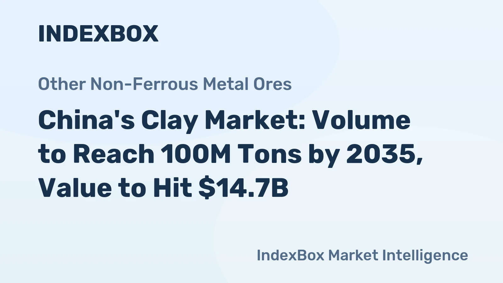 China's Clay Market: Volume to Reach 100M Tons by 2035, Value to Hit $14.7B