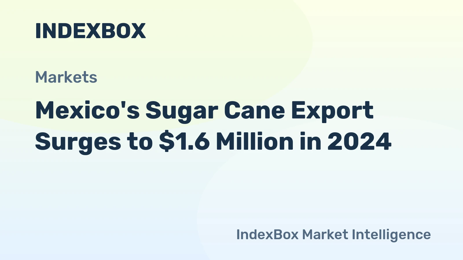 Mexico's Sugar Cane Export Surges to $1.6 Million in 2024