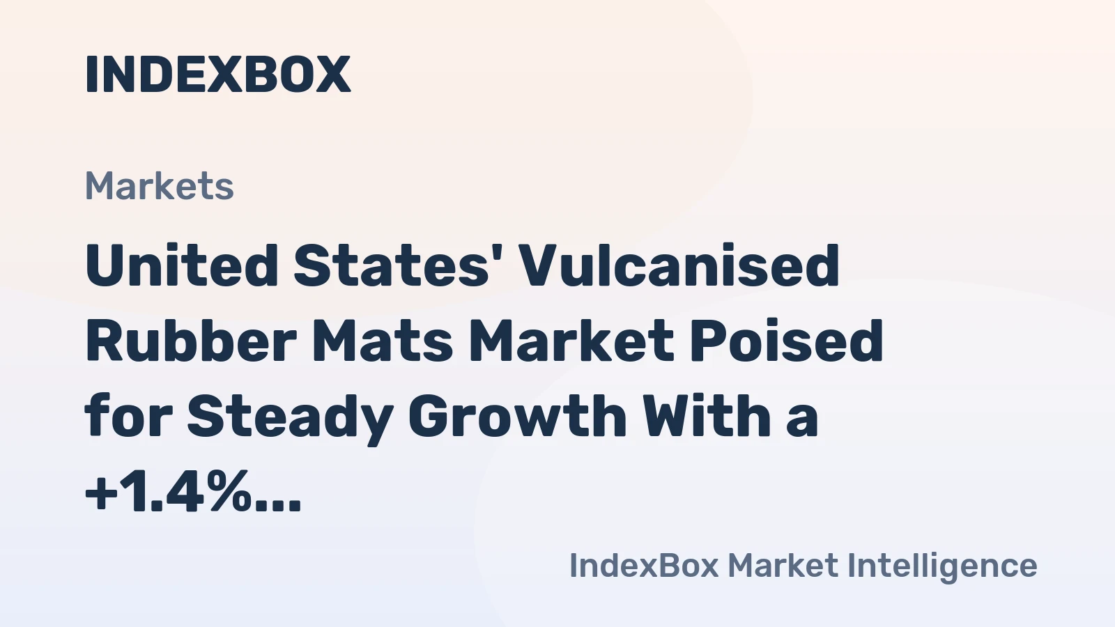 United States' Vulcanised Rubber Mats Market Poised for Steady Growth With a +1.4% CAGR Through 2035