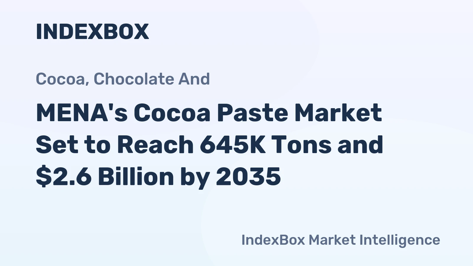 MENA's Cocoa Paste Market Set to Reach 645K Tons and $2.6 Billion by 2035