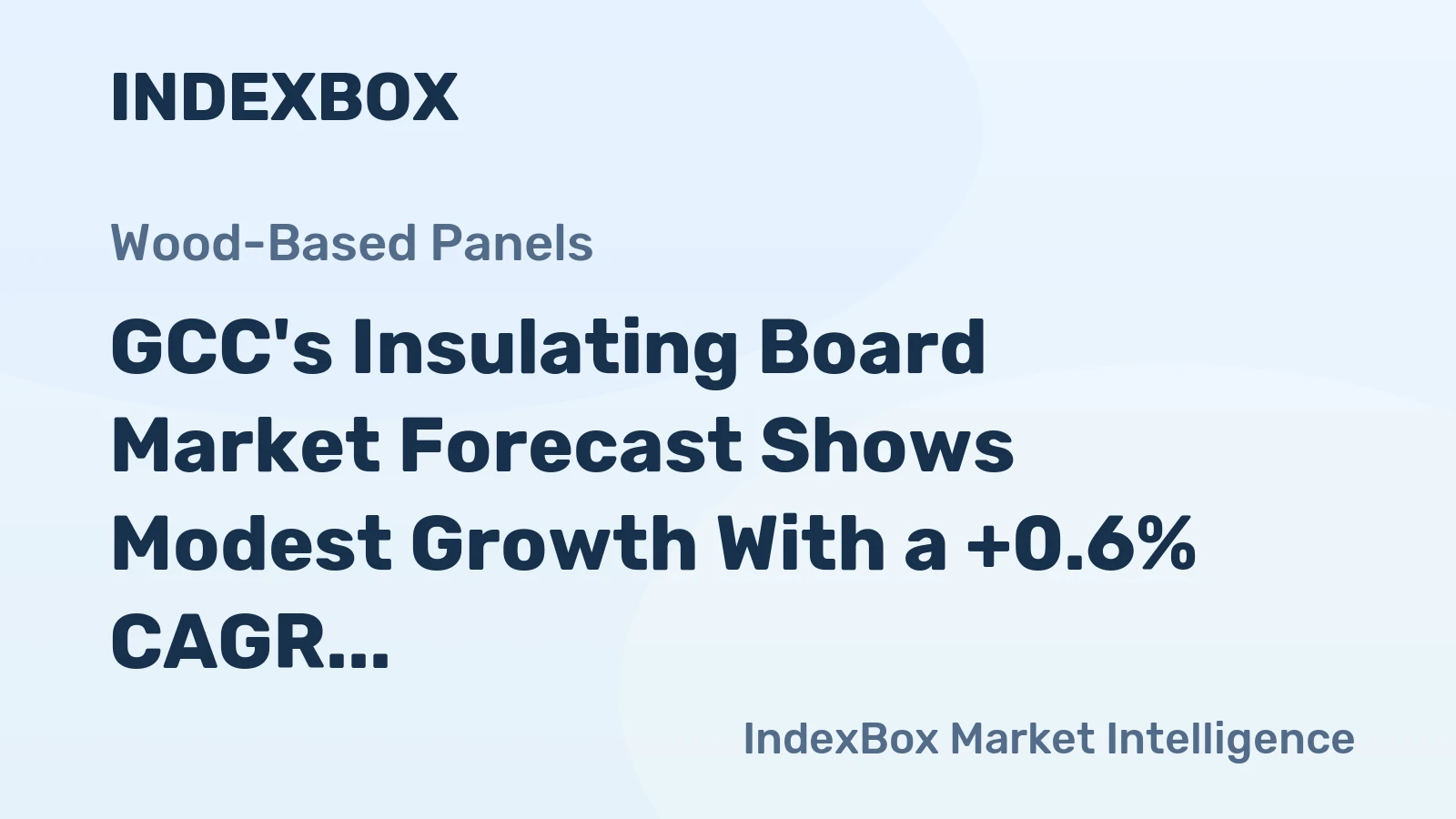 GCC's Insulating Board Market Forecast Shows Modest Growth With a +0.6% CAGR in Value