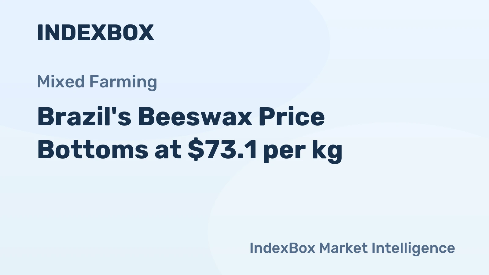 Brazil's Beeswax Price Bottoms at $73.1 per kg