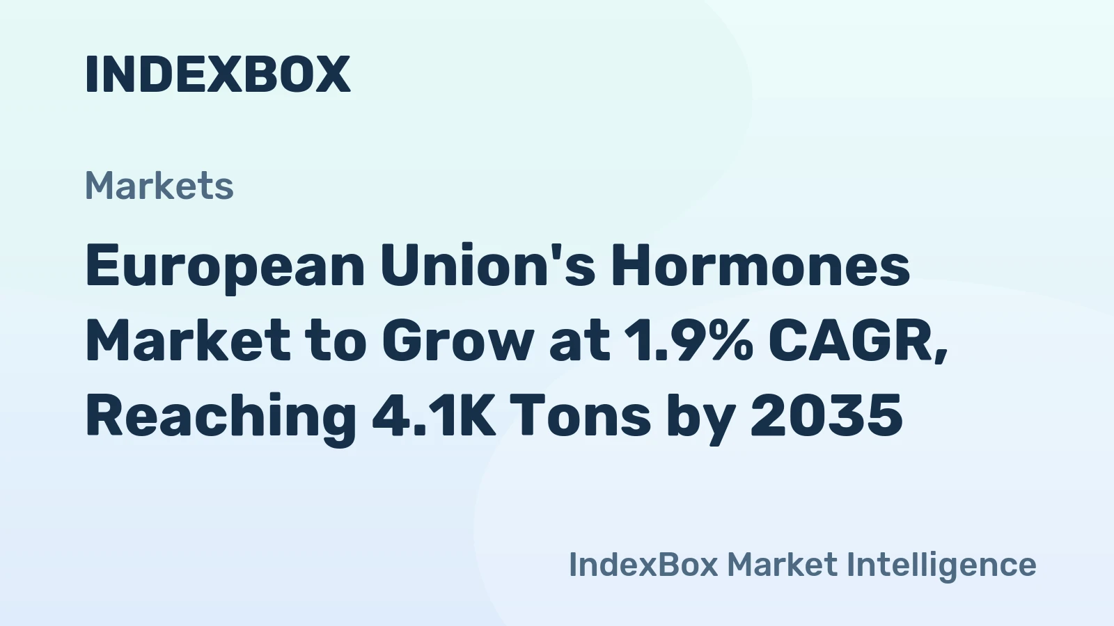 European Union's Hormones Market to Grow at 1.9% CAGR, Reaching 4.1K Tons by 2035