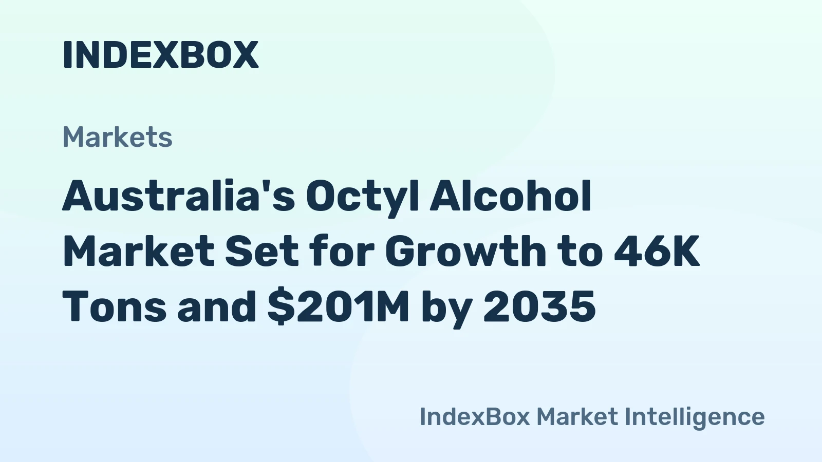 Australia's Octyl Alcohol Market Set for Growth to 46K Tons and $201M by 2035