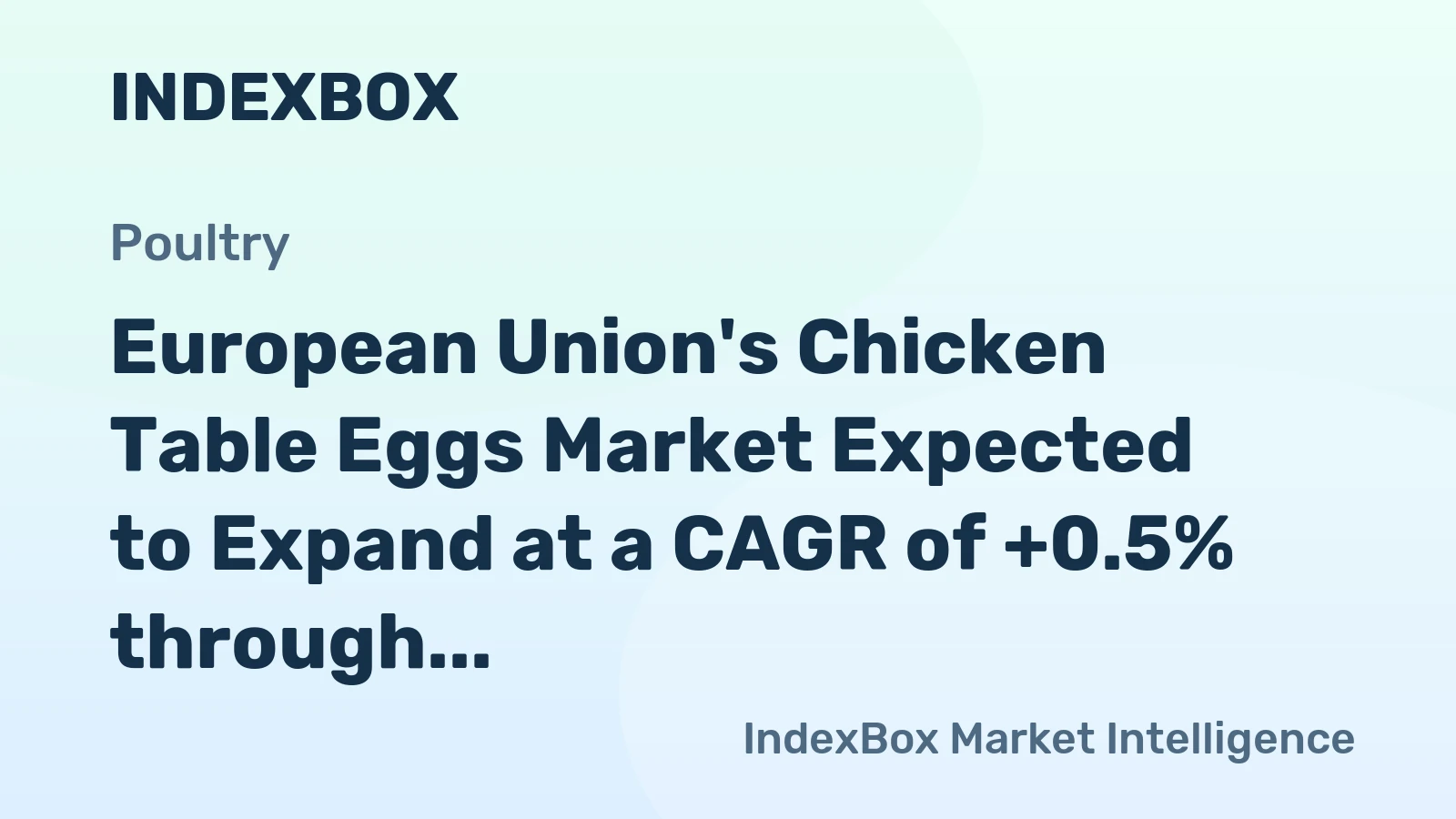 European Union's Chicken Table Eggs Market Expected to Expand at a CAGR of +0.5% through 2035