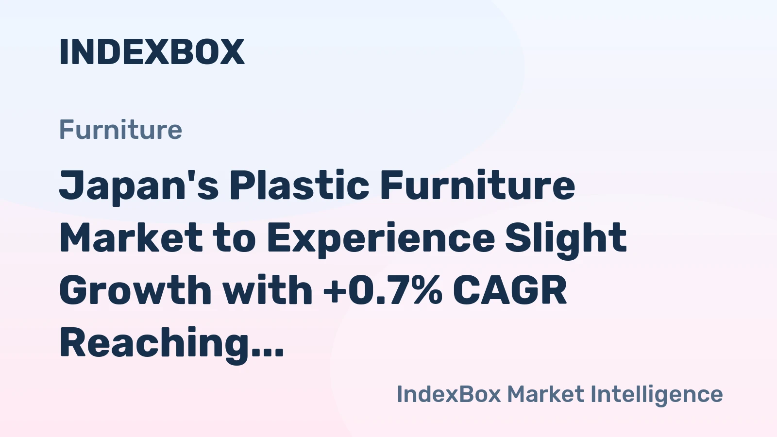Japan's Plastic Furniture Market to Experience Slight Growth with +0.7% CAGR Reaching $313M by 2035