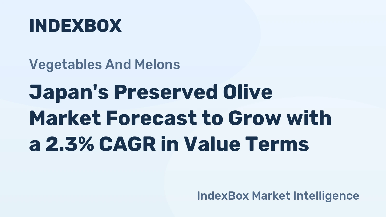 Japan's Preserved Olive Market Forecast to Grow with a 2.3% CAGR in Value Terms