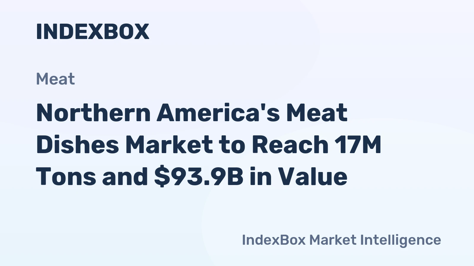 Northern America's Meat Dishes Market to Reach 17M Tons and $93.9B in Value