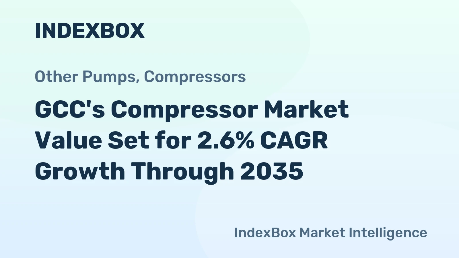GCC's Compressor Market Value Set for 2.6% CAGR Growth Through 2035