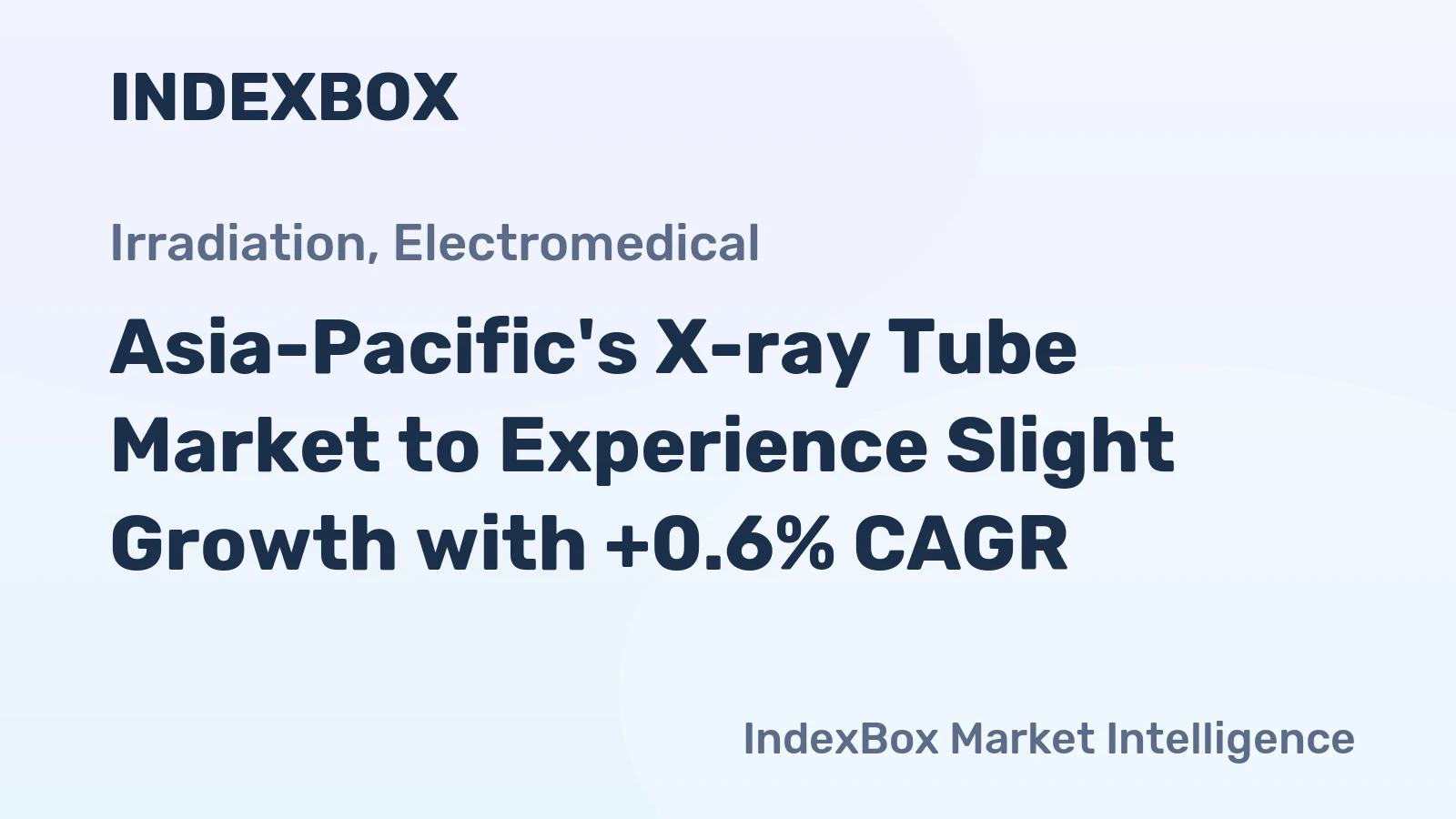 Asia-Pacific's X-ray Tube Market to Experience Slight Growth with +0.6% CAGR