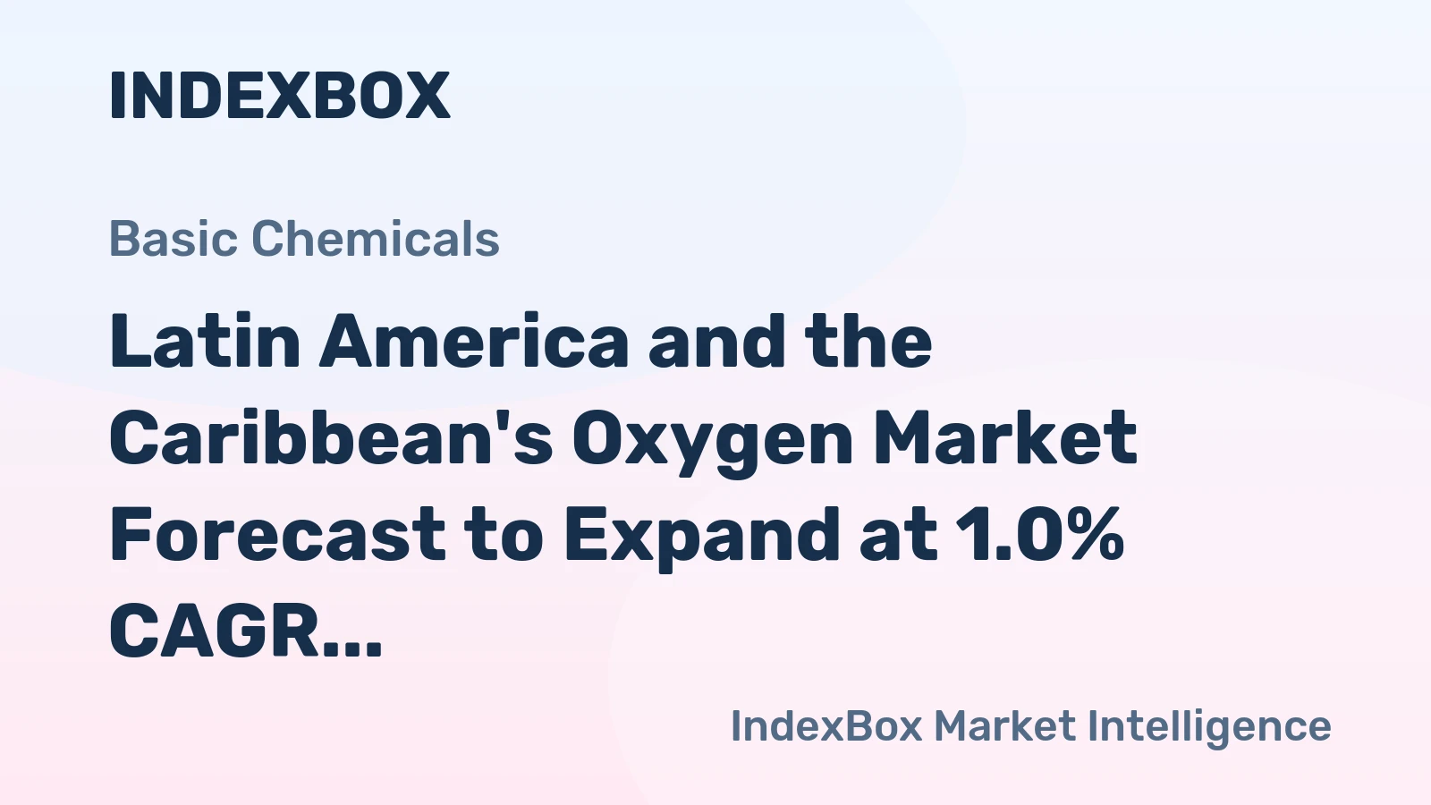 Latin America and the Caribbean's Oxygen Market Forecast to Expand at 1.0% CAGR Through 2035