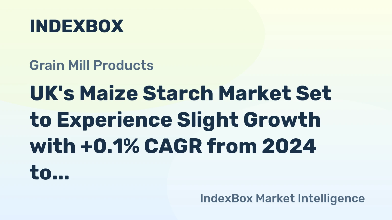 UK's Maize Starch Market Set to Experience Slight Growth with +0.1% CAGR from 2024 to 2035