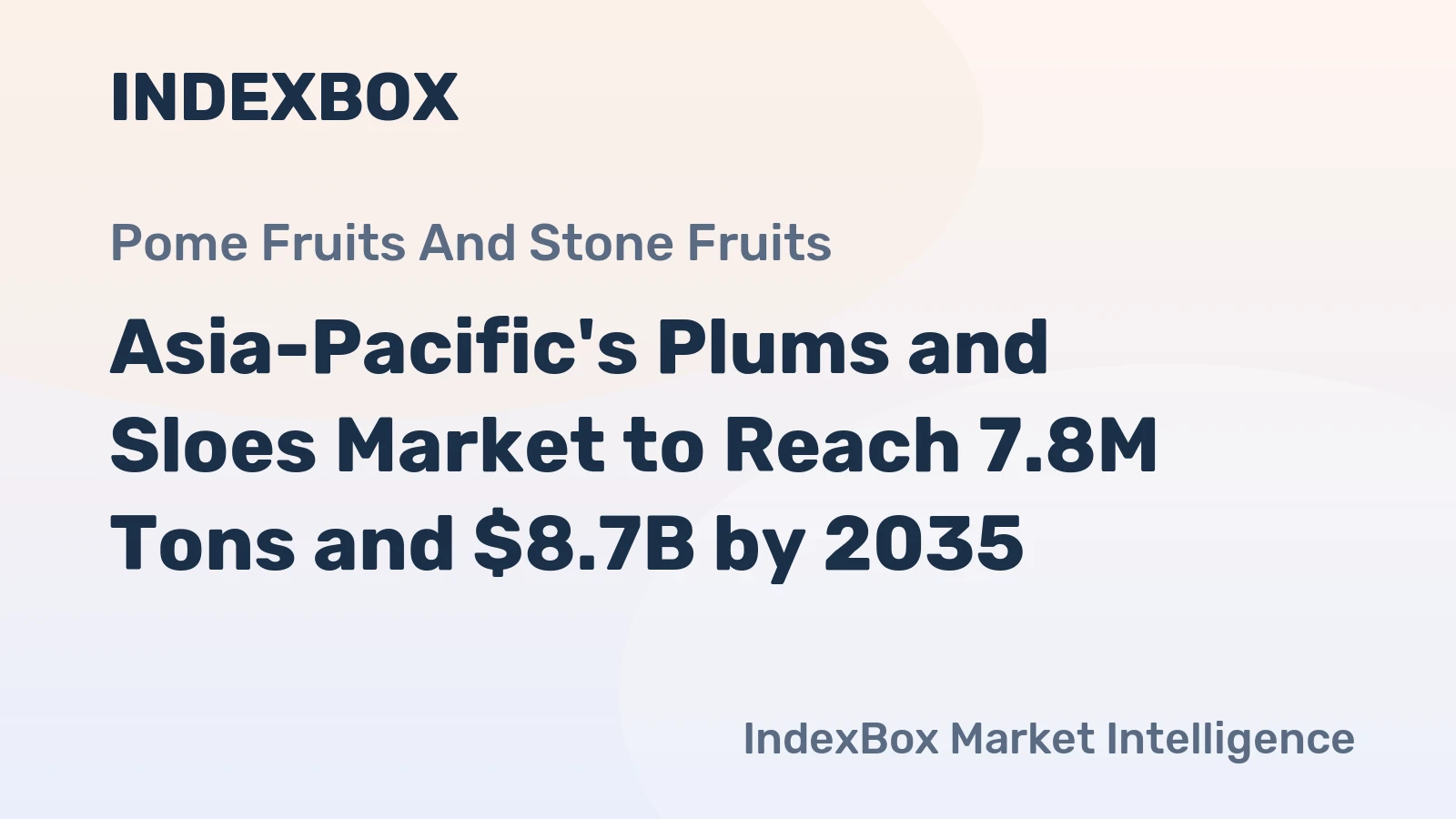 Asia-Pacific's Plums and Sloes Market to Reach 7.8M Tons and $8.7B by 2035