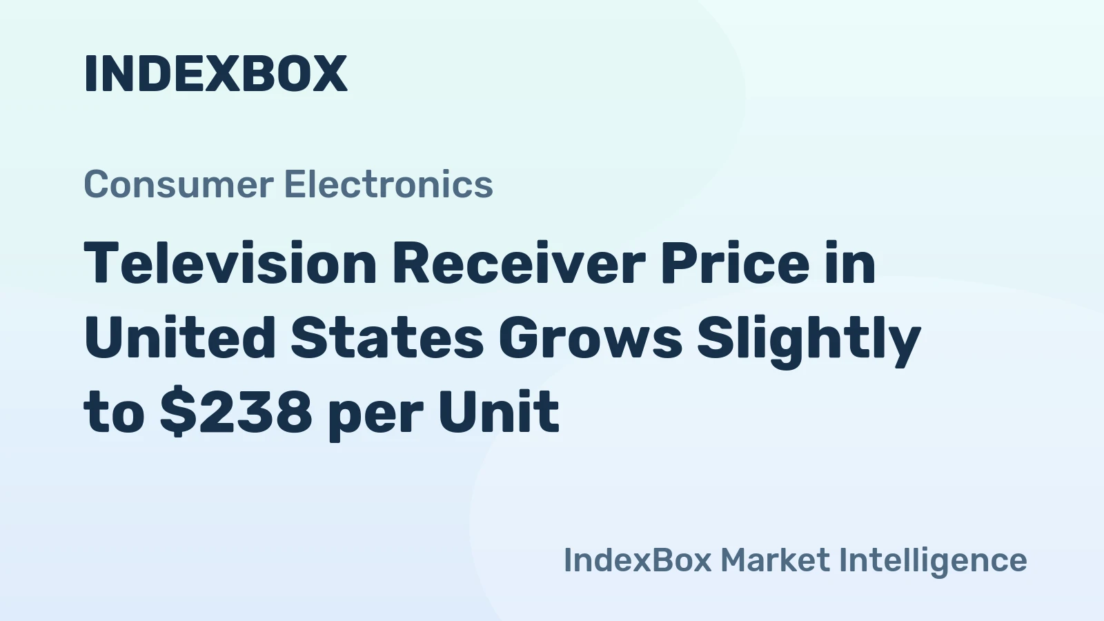Television Receiver Price in United States Grows Slightly to $238 per Unit