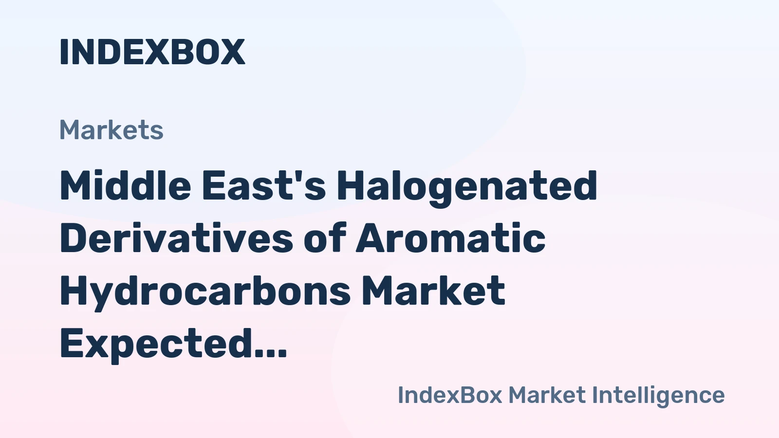 Middle East's Halogenated Derivatives of Aromatic Hydrocarbons Market Expected to See Steady Growth with a CAGR of +0.6% from 2024 to 2035