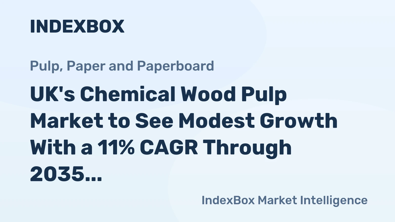 UK's Chemical Wood Pulp Market to See Modest Growth With a 11% CAGR Through 2035