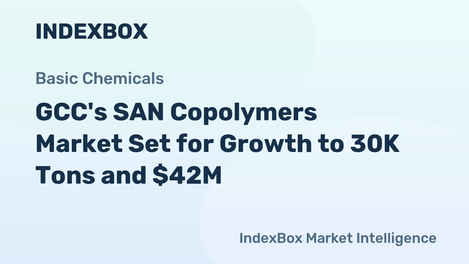GCC's SAN Copolymers Market Set for Growth to 30K Tons and $42M