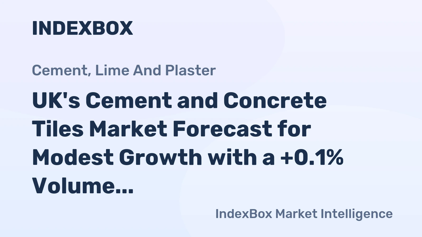 UK's Cement and Concrete Tiles Market Forecast for Modest Growth with a +0.1% Volume CAGR to 2035