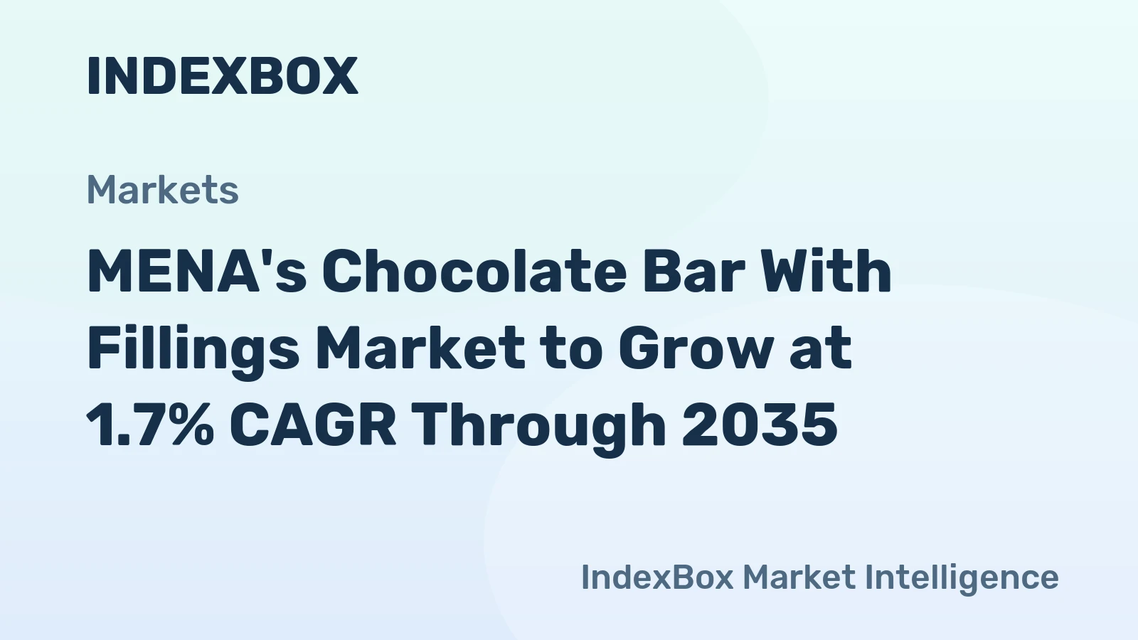 MENA's Chocolate Bar With Fillings Market to Grow at 1.7% CAGR Through 2035