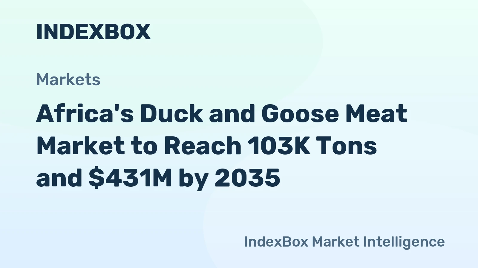 Africa's Duck and Goose Meat Market to Reach 103K Tons and $431M by 2035