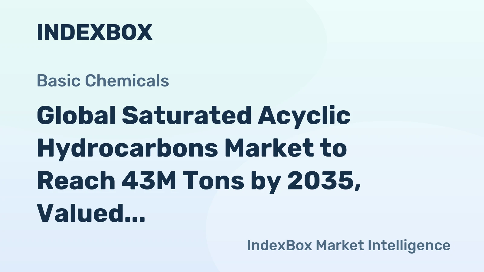 Global Saturated Acyclic Hydrocarbons Market to Reach 43M Tons by 2035, Valued at $38.3B