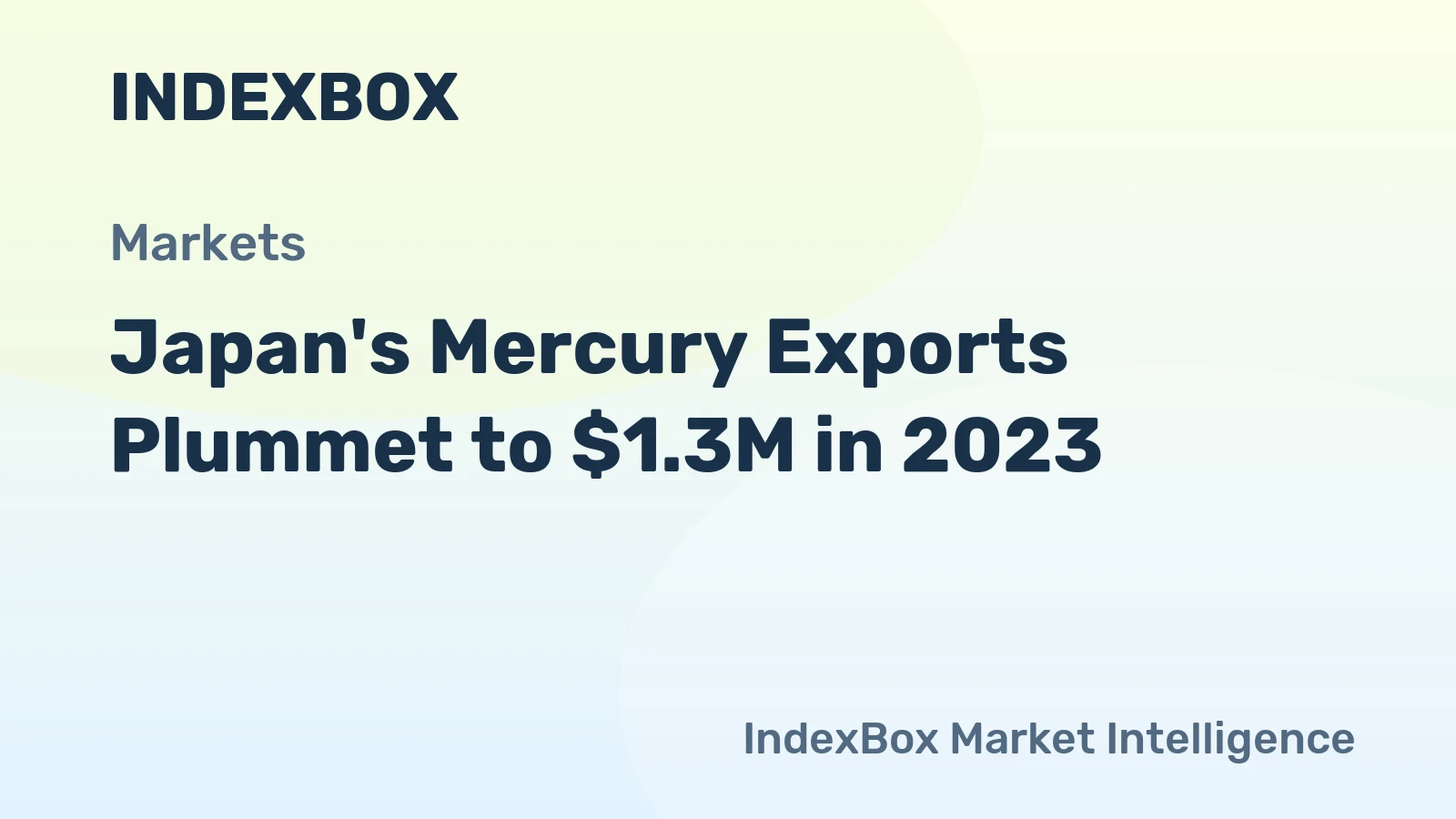 Japan's Mercury Exports Plummet to $1.3M in 2023