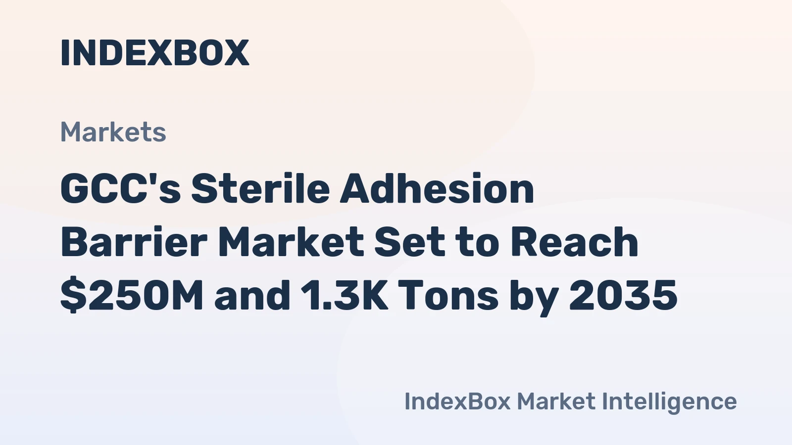 GCC's Sterile Adhesion Barrier Market Set to Reach $250M and 1.3K Tons by 2035