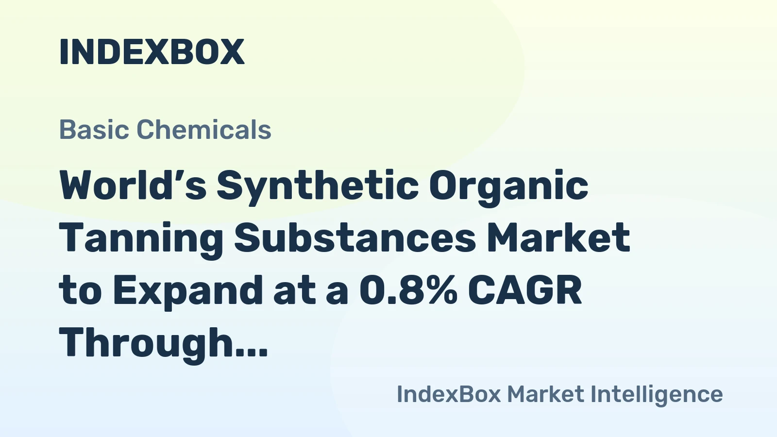 World’s Synthetic Organic Tanning Substances Market to Expand at a 0.8% CAGR Through 2035