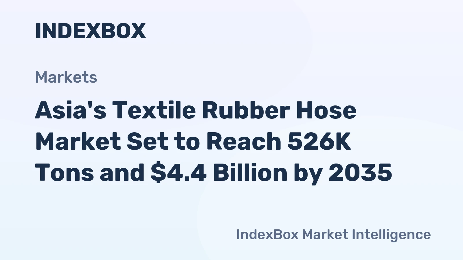 Asia's Textile Rubber Hose Market Set to Reach 526K Tons and $4.4 Billion by 2035