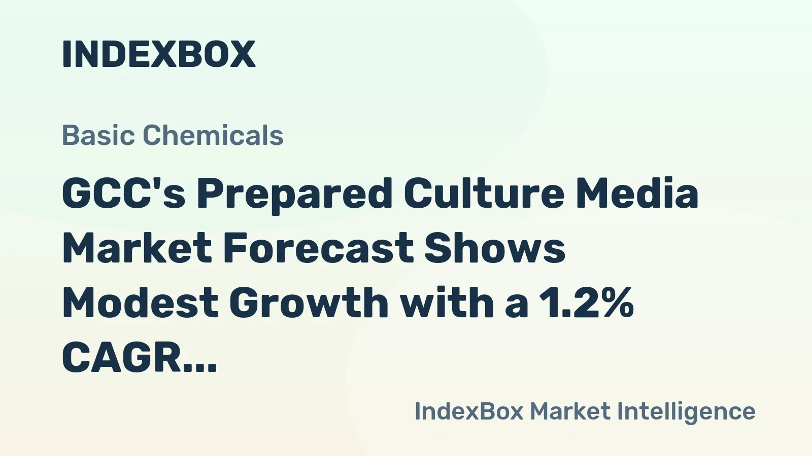 GCC's Prepared Culture Media Market Forecast Shows Modest Growth with a 1.2% CAGR in Value