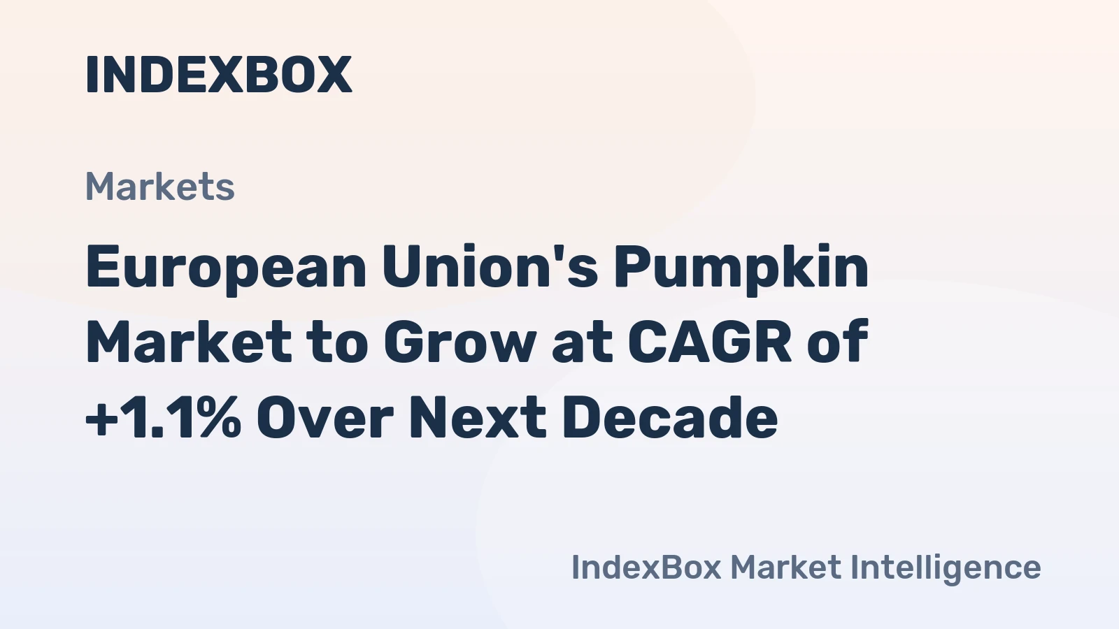 European Union's Pumpkin Market to Grow at CAGR of +1.1% Over Next Decade