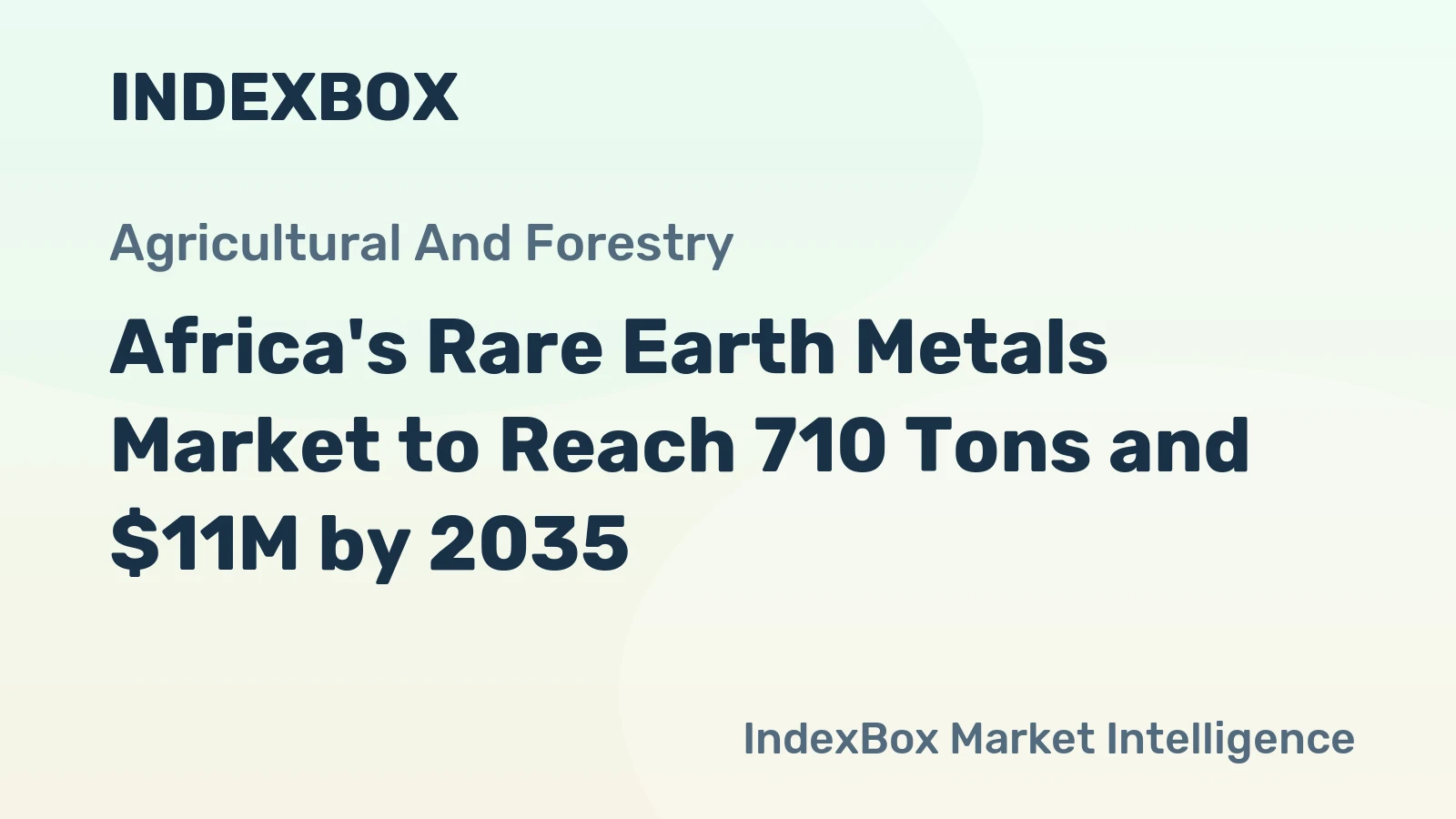 Africa's Rare Earth Metals Market to Reach 710 Tons and $11M by 2035