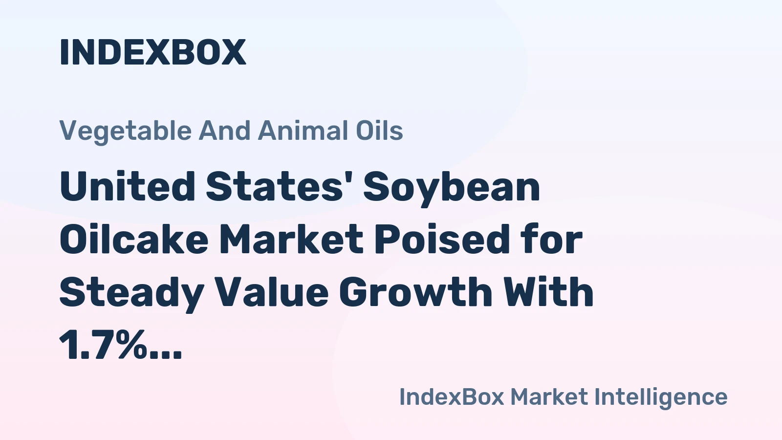 United States' Soybean Oilcake Market Poised for Steady Value Growth With 1.7% CAGR Through 2035