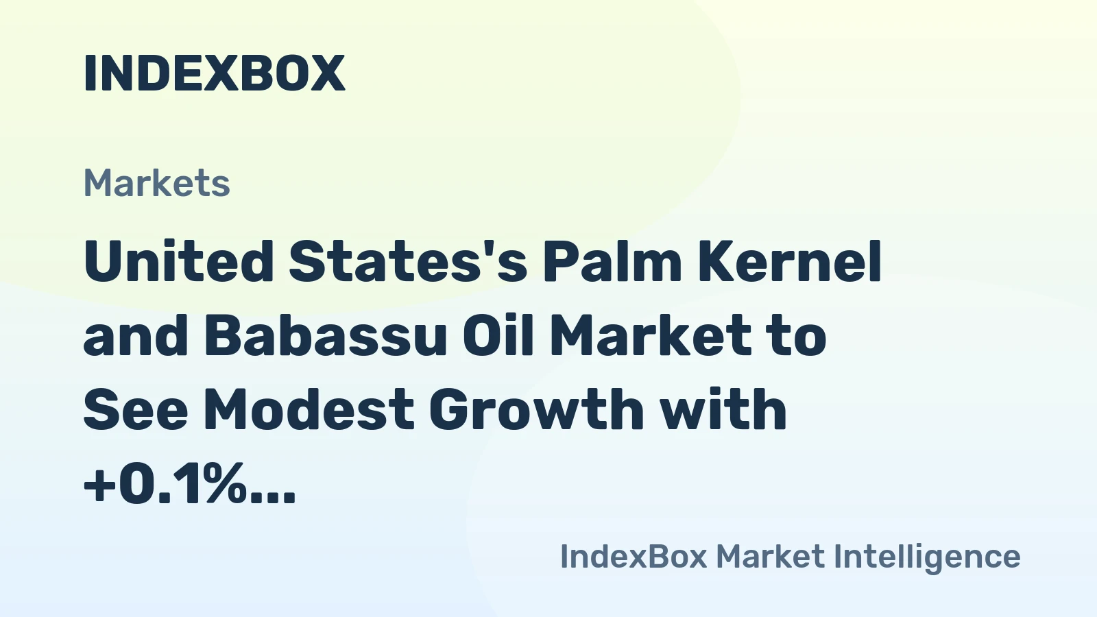 United States's Palm Kernel and Babassu Oil Market to See Modest Growth with +0.1% CAGR from 2024-2035