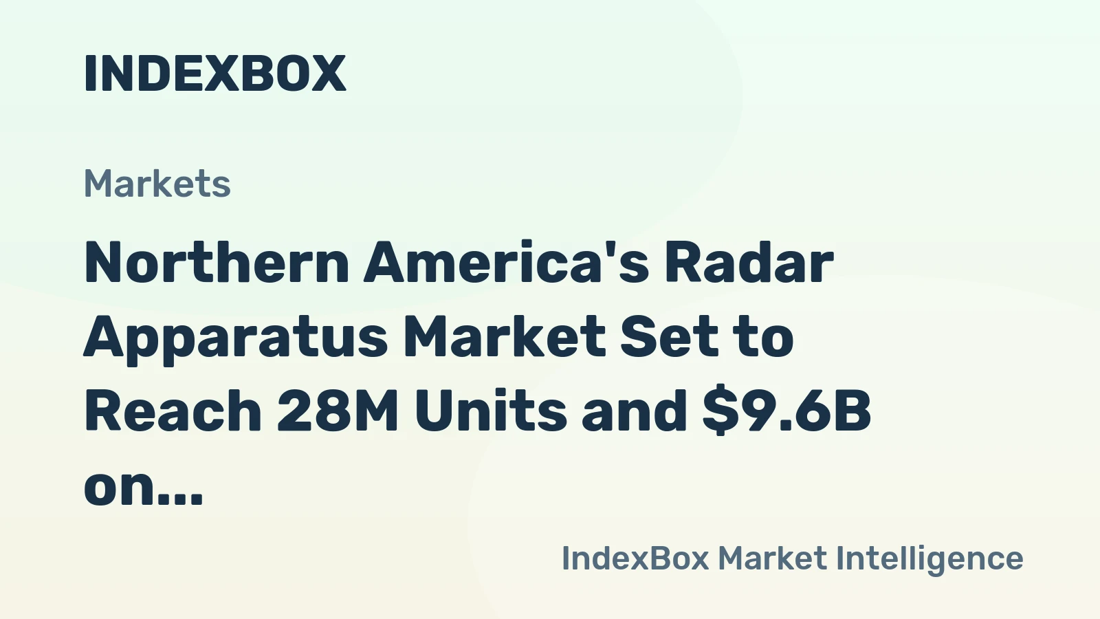 Northern America's Radar Apparatus Market Set to Reach 28M Units and $9.6B on Steady Growth Trajectory