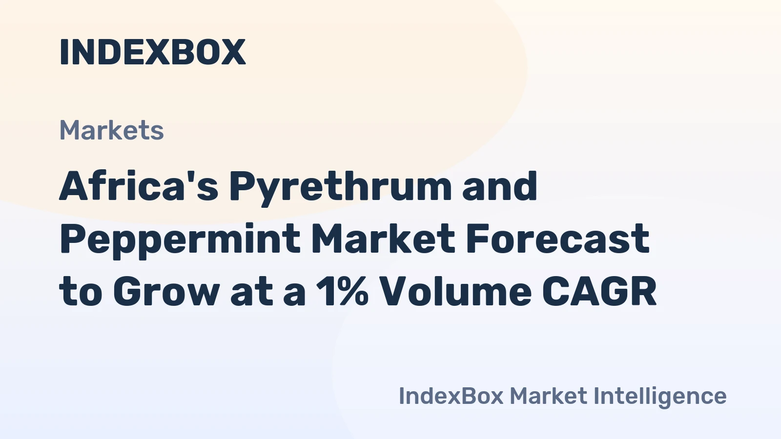 Africa's Pyrethrum and Peppermint Market Forecast to Grow at a 1% Volume CAGR