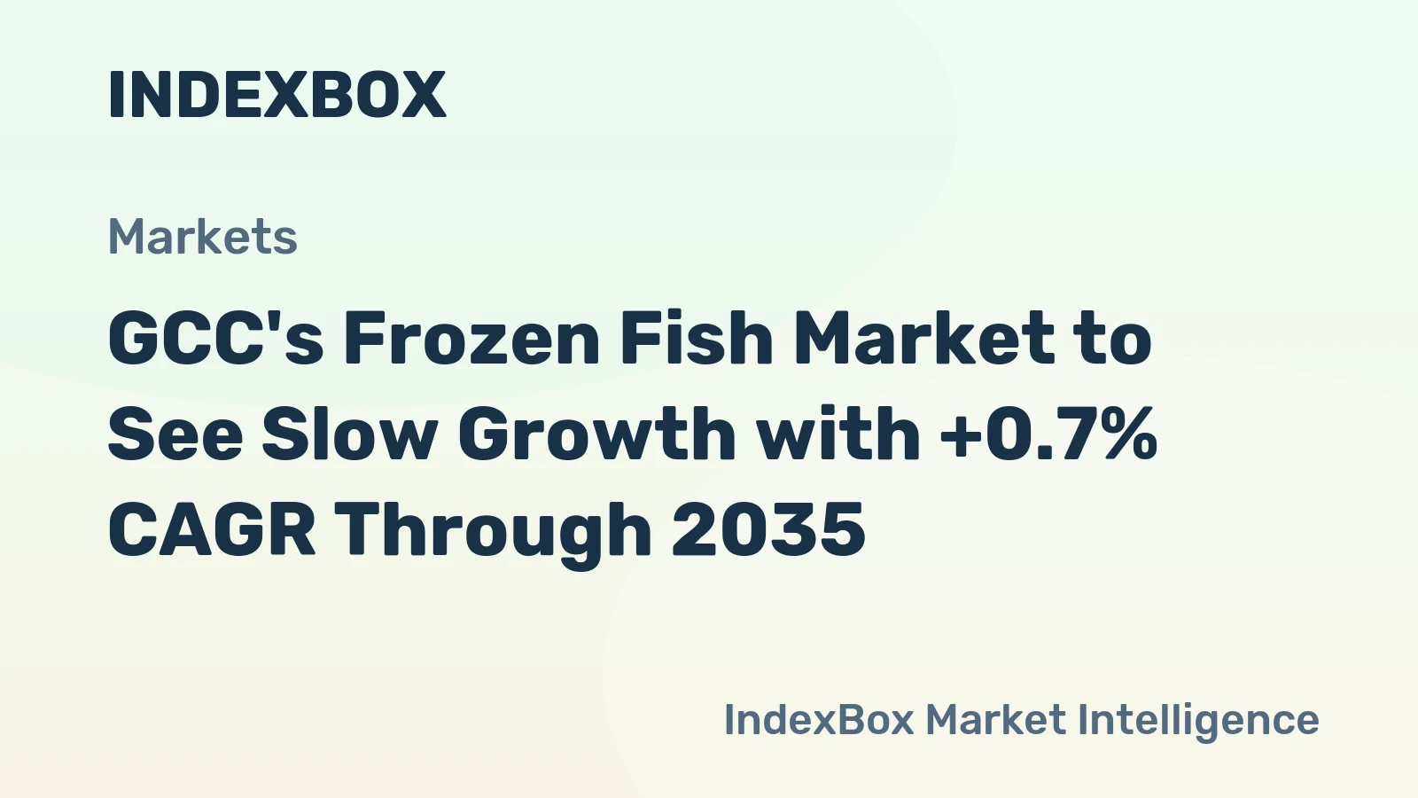 GCC's Frozen Fish Market to See Slow Growth with +0.7% CAGR Through 2035