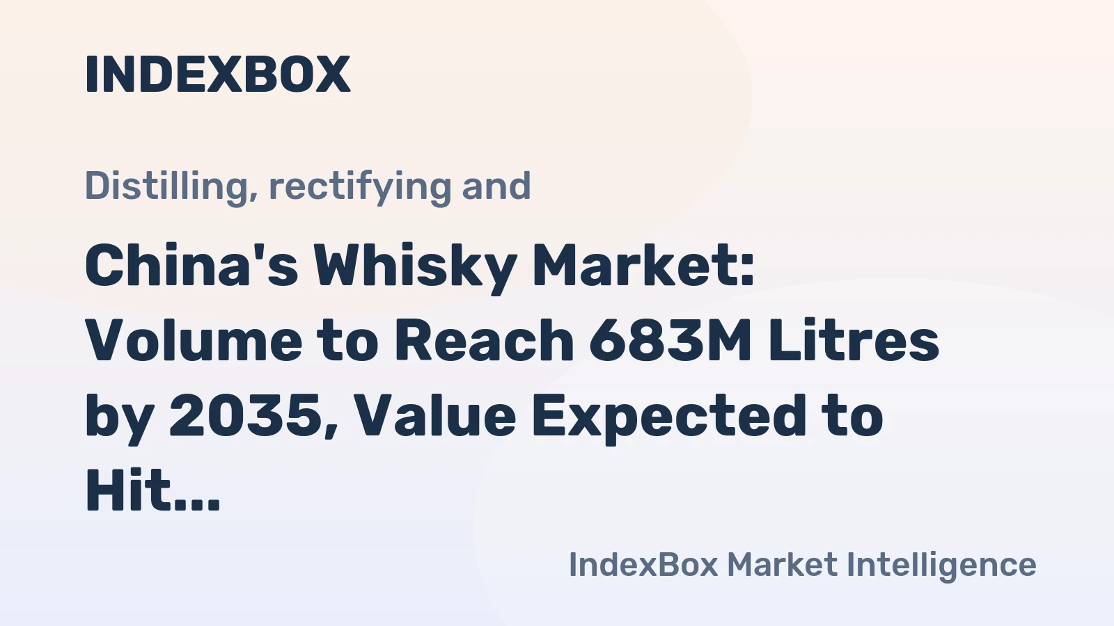 China's Whisky Market: Volume to Reach 683M Litres by 2035, Value Expected to Hit $6.6B