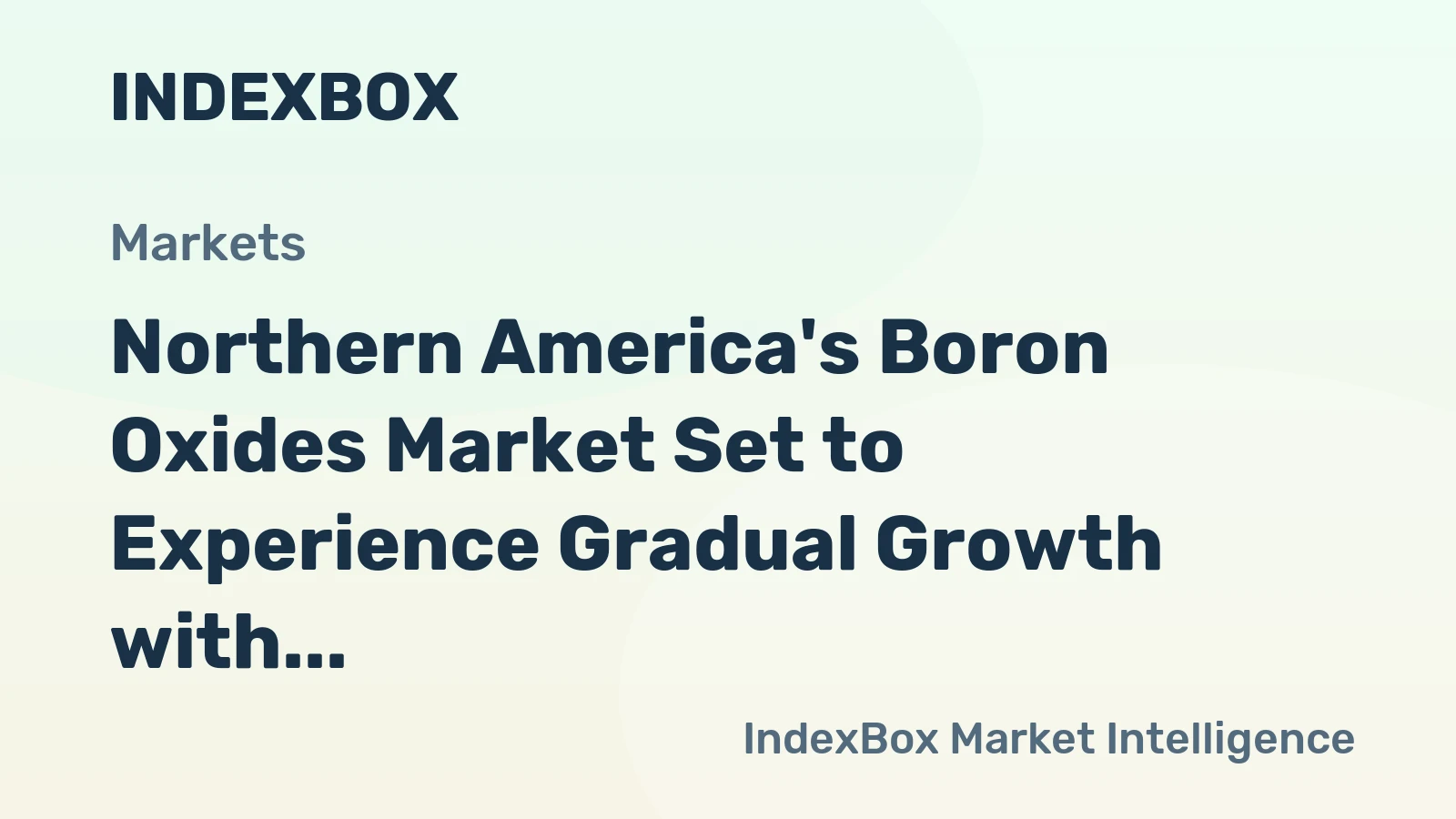 Northern America's Boron Oxides Market Set to Experience Gradual Growth with 1.3% CAGR through 2035