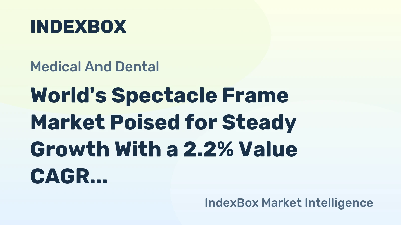 World's Spectacle Frame Market Poised for Steady Growth With a 2.2% Value CAGR Through 2035