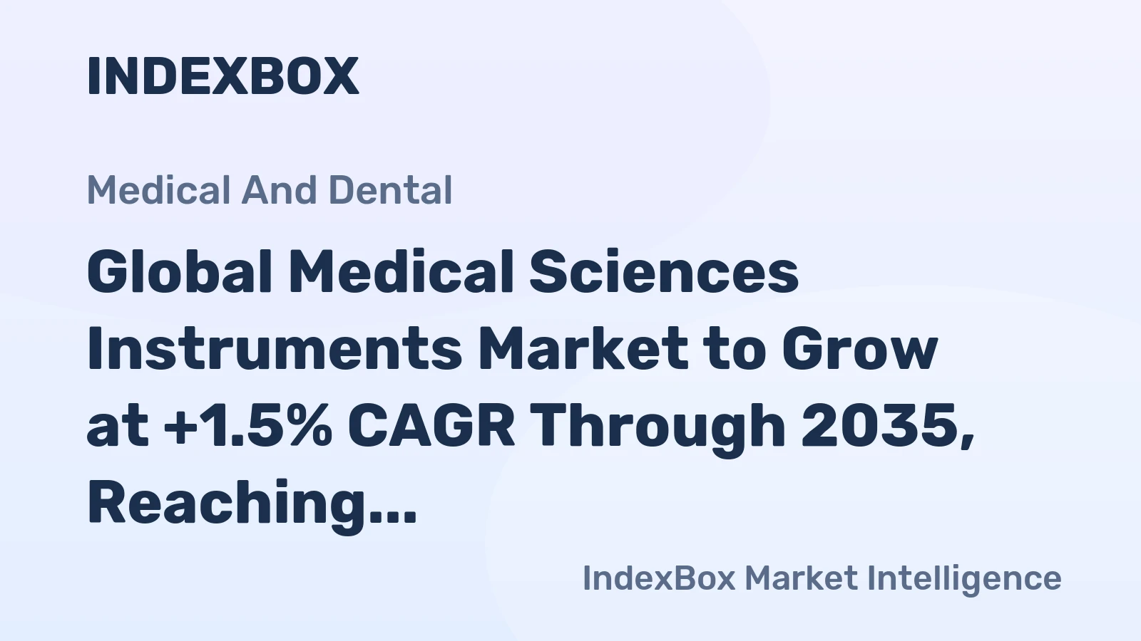 Global Medical Sciences Instruments Market to Grow at +1.5% CAGR Through 2035, Reaching 2.3M Tons in Volume