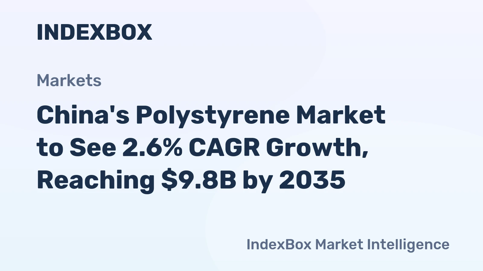 China's Polystyrene Market to See 2.6% CAGR Growth, Reaching $9.8B by 2035
