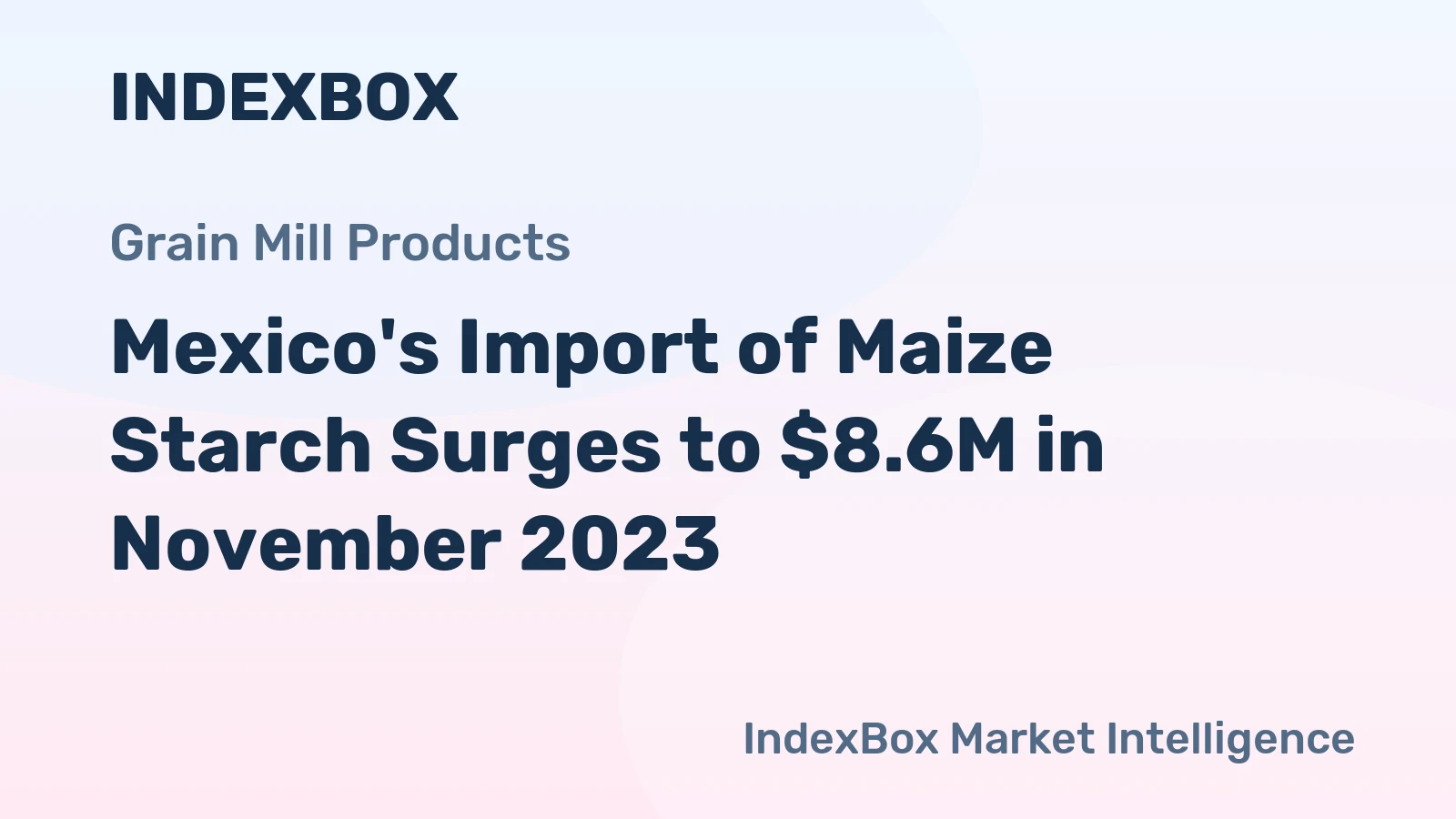 Mexico's Import of Maize Starch Surges to $8.6M in November 2023
