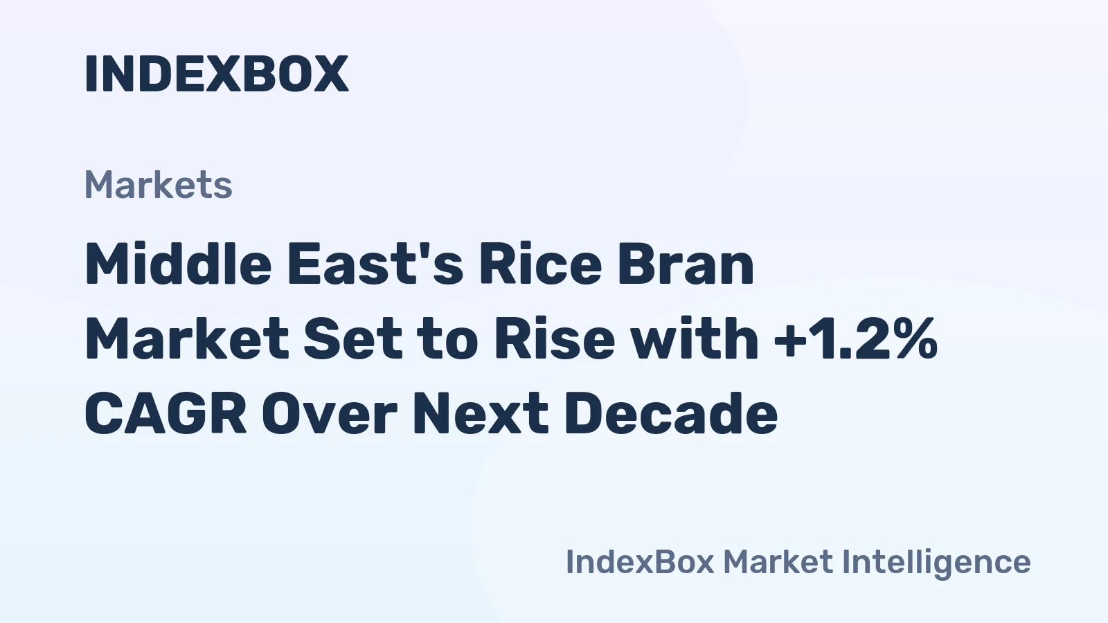 Middle East's Rice Bran Market Set to Rise with +1.2% CAGR Over Next Decade