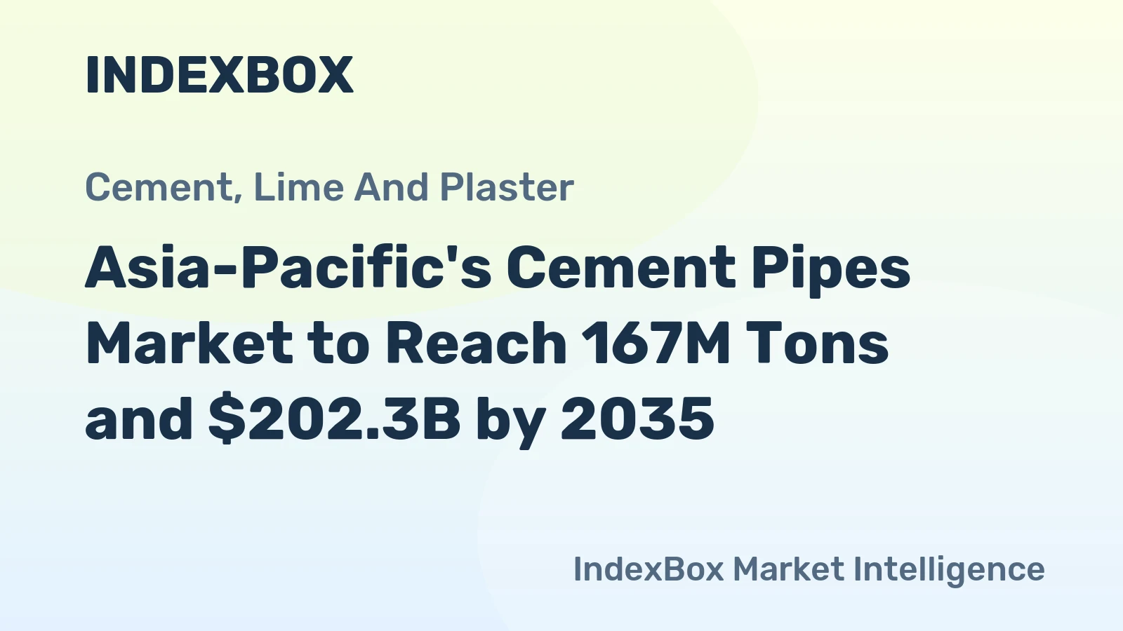 Asia-Pacific's Cement Pipes Market to Reach 167M Tons and $202.3B by 2035