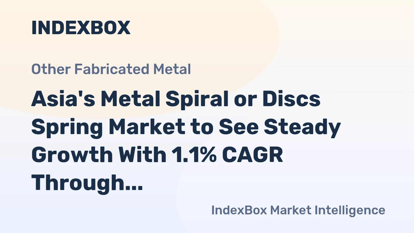 Asia's Metal Spiral or Discs Spring Market to See Steady Growth With 1.1% CAGR Through 2035